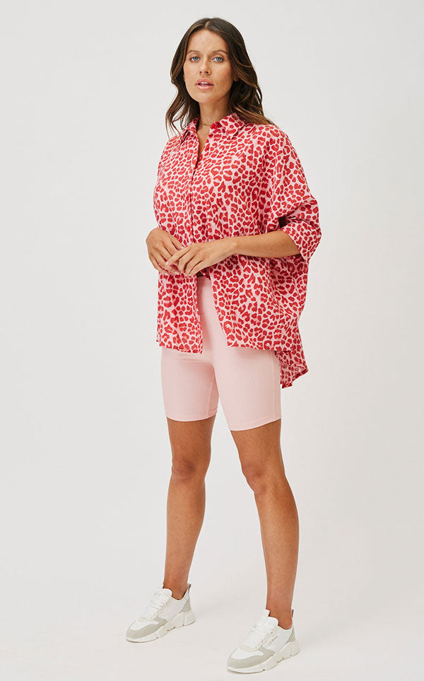 Cartel & Willow - Georgie Shirt | Berry Leopard – A Little Shop